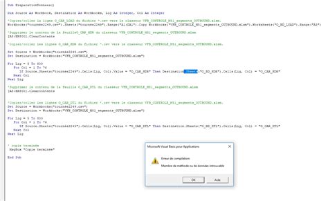 Vba Copiercoller De Ligne