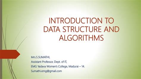 Data Structure And Algorithms Pptx