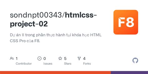 Github Sondnpt00343htmlcss Project 02 Dự án Ii Trong Phần Thực Hành Tại Khóa Học Html Css