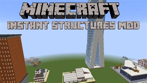 Instant Structures Mod 1 8 Minecraft Mod Youtube