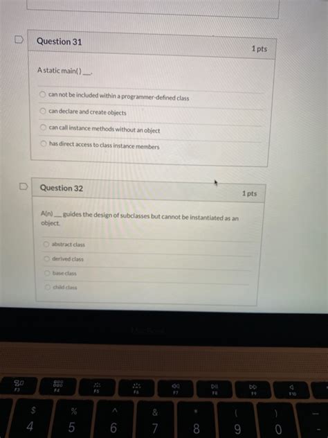 Solved Question Pts Which Is True A Class Can Chegg
