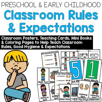 Classroom Rules And Expectations Posters Cards Mini Books Coloring Pages
