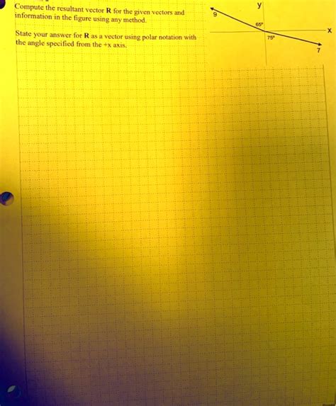 solved compute the resultant vector r for the given vectors and information in the figure using