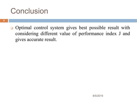 optimal control system