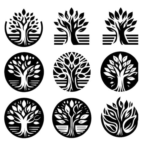 Premium Vector Black And White Tree Vector With Intricate Root System