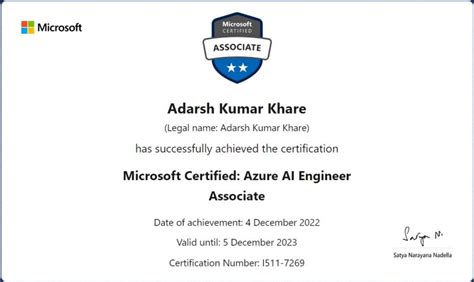 Adarsh Khare On Linkedin Azure Ai Engineer Associate