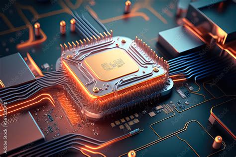Circuit Board Technology Background Central Computer Processors Cpu
