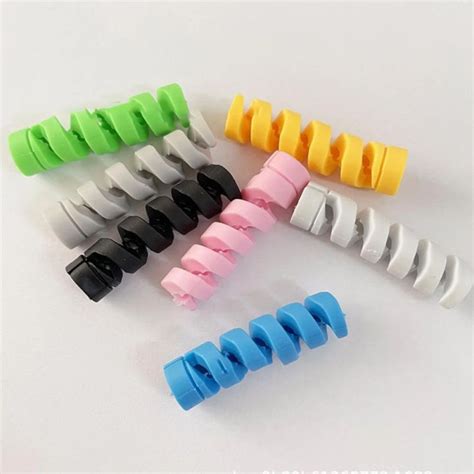 Flexible Spiral Silicone Cable Protectors Charging Cable Protector