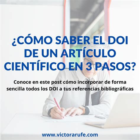Cómo Saber El Doi De Un Artículo Científico Web Personal Del Profesor