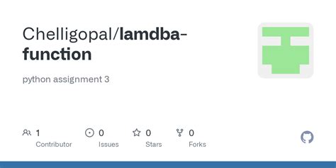 Github Chelligopallamdba Function Python Assignment 3