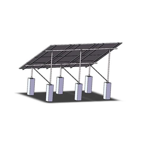 Aluminum Solar Grounding Mounting Systems N Type Concrete Pier