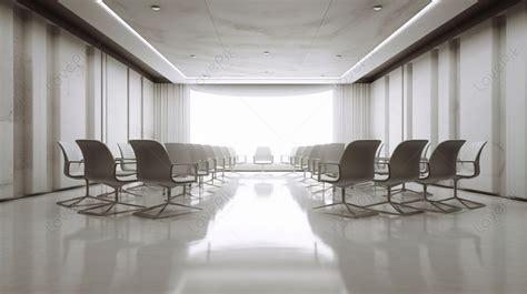 풍부한 흰색 의자와 회의 테이블을 갖춘 멋진 공간 생산적인 회의를 위한 완벽한 배경 회의 테이블 배경 회의 공간 배경 흰색 의자 배경 이미지 Hd 회의 테이블
