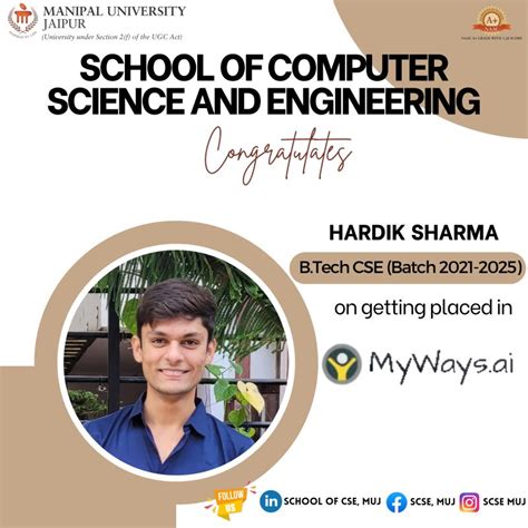 School Of Computer Science And Engineering On Linkedin Dcsemuj Cse