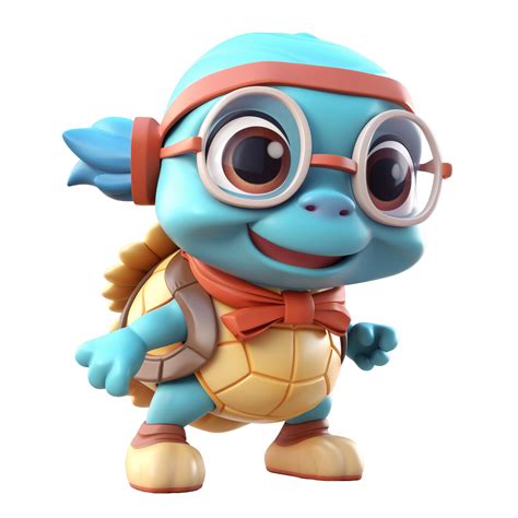 3d Cute Turtle Character 24272722 Png