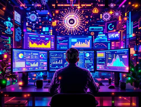A Technology Expert Working In An Ai Powered Environment Analyzing Dynamic Data And Futuristic