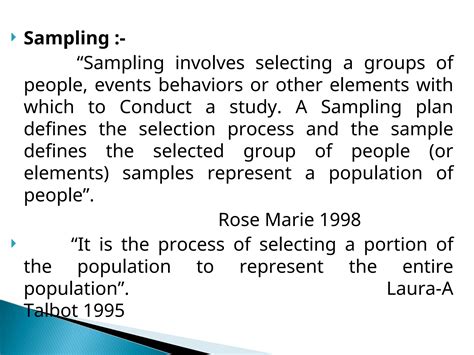 Probable Sampling Types Of Sampling Ppt