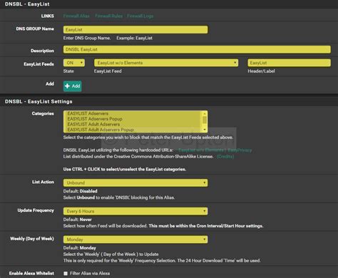 Pfblockerng Dnsbl Setup Easylist