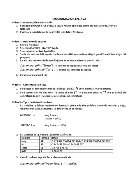 Programacion En Java Pdf Java Lenguaje De Programación