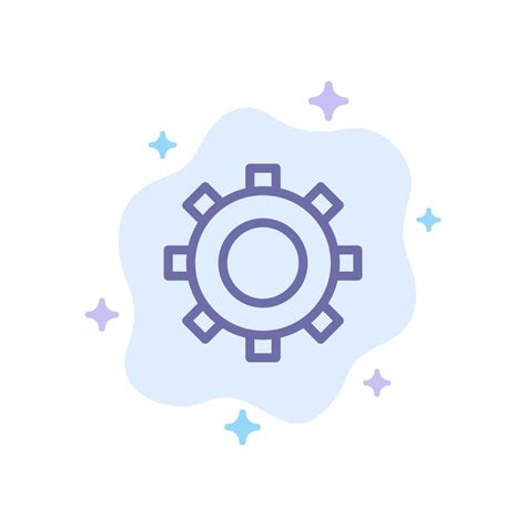 Cogs Gear Setting Blue Icon On Abstract Cloud Background 17987343