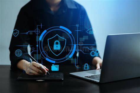 Cybersecurity And Privacy Concepts To Protect Data Lock Icon And Network Security Technology