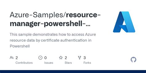 GitHub Azure Samples Resource Manager Powershell Certificate