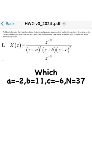 Solved I X Z Z A 2 Z B Z C 2z−n Which