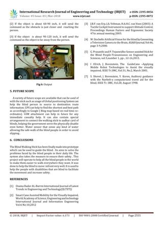 IRJET Smart Blind Stick Using Arduino PDF Computer Peripherals Computing