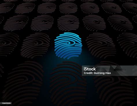 미래 기술 지문 지문 인식 및 스캐닝 식별 초점 및 뛰어난 지문 0명에 대한 스톡 사진 및 기타 이미지 0명 3차원 형태 개념 Istock