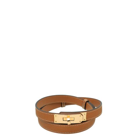 Hermes Gold Kelly 18 Belt The Closet