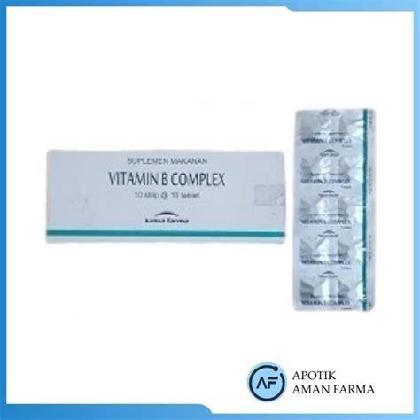 Jual Vitamin B Complex Kimia Farma Box 100 Tablet Shopee Indonesia