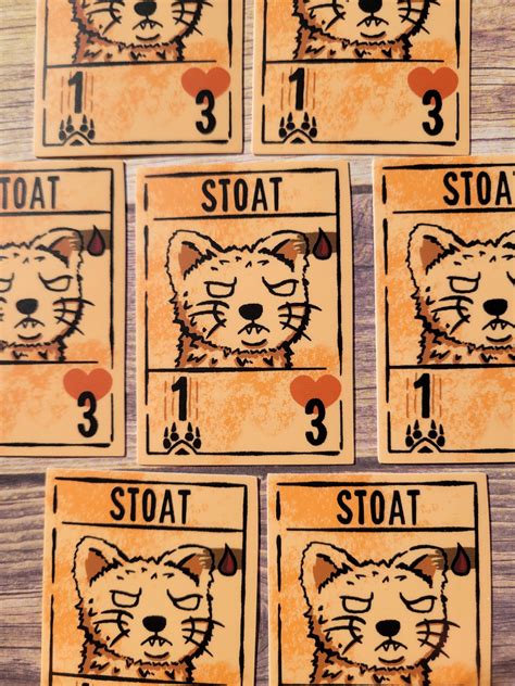 Stoat Playing Card Sticker Inscryption Videogame Etsy