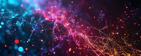 Premium Photo Abstract 3d Digital Network With Bokeh Lights Illustration