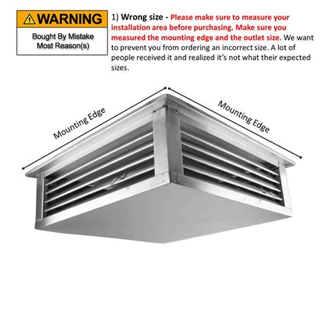 Stainless Steel 4 Way Diffuser For Evaporative Swamp Cooler