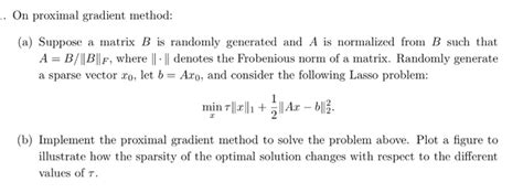 On Proximal Gradient Method A Suppose A Matrix B Is