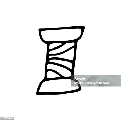 벡터의 바느질 스레드 낙서 아이콘입니다 벡터에서 손으로 그린 바느질 스레드 아이콘 바느질 실의 낙서 그림 공예에 대한 스톡 벡터 아트 및 기타 이미지 Istock