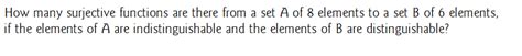 solved how many surjective functions are there from a set a