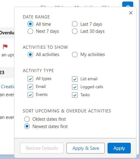 Activity Timeline In Salesforce