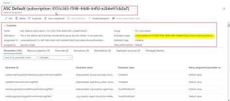 powershell extract azure policy assignment data that includes