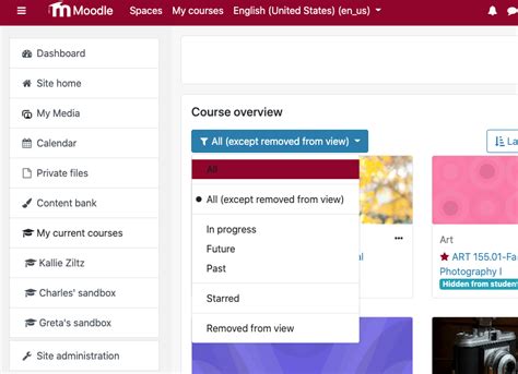 Navigating The Moodle Dashboard · Technology Help · Lafayette College