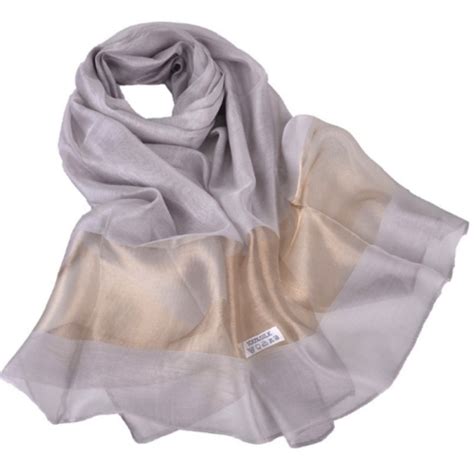 숙녀 실크 선 스크린 목도리 비치 타올 스카프 크기 200cm 회색