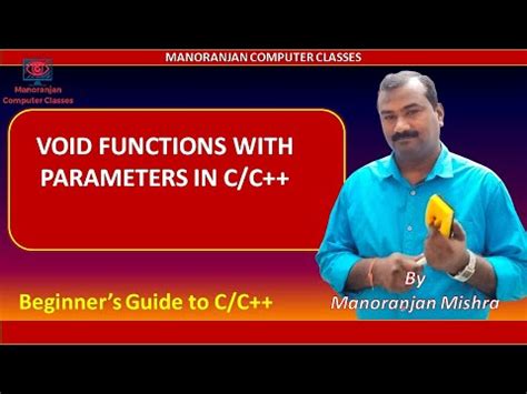 Void Functions With Parameters Styles Of Functions In C C Functions Basic YouTube