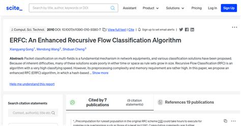 Erfc An Enhanced Recursive Flow Classification Algorithm