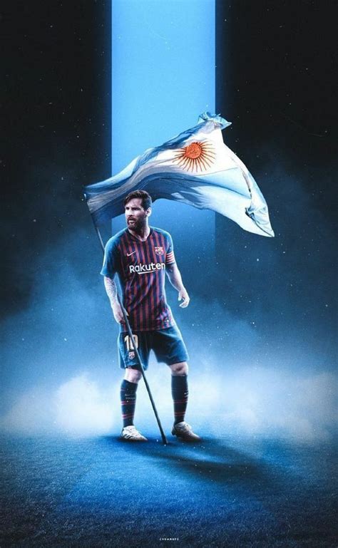 Argentina Flag With Messi