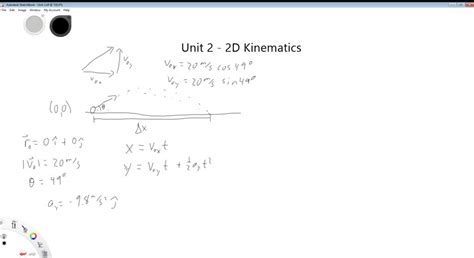 2d Kinematics Intro Numerade
