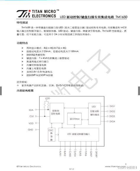 【tm1650调试记录】 tm1650 pdf csdn博客