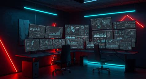 Cybersecurity Command Center Ai Generated Visualization Of A Modern