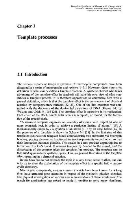 Pdf Template Synthesis Of Macrocyclic Compounds Template Processes Dokumentips