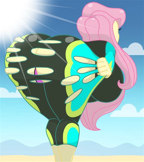 Rule 34 Ass Focus Backboob Beach Equestria Girls Fluttershy Mlp Huge Ass Huge Breasts Long