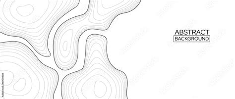 White And White Abstract Line Background Topographic Contour Map Concept Linear Terrain