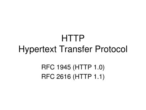 PPT Hypertext Transfer Protocol PowerPoint Presentation Free Download ID